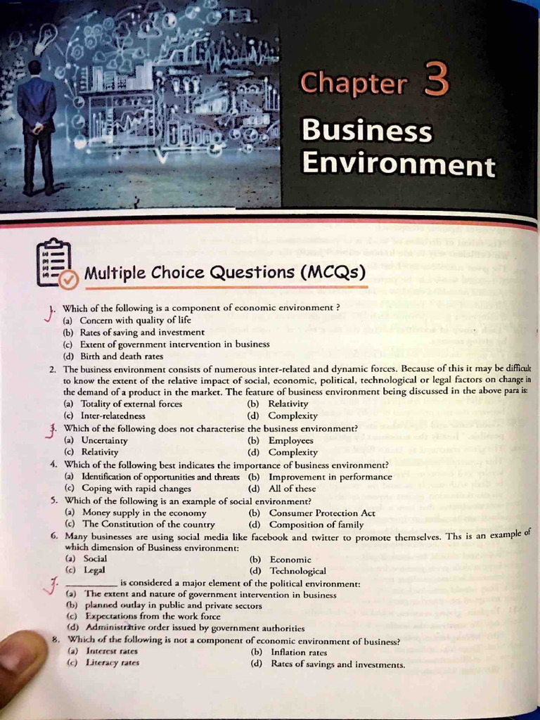 Business Environment: Multiple Choice Questions (MCQS) | PDF | Emv | Legal Tender