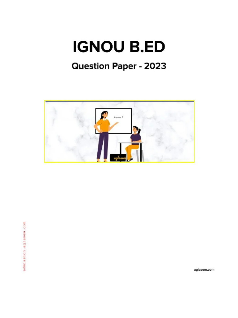 IGNOU B.ed 2023 Question Paper (PDF) Mobile Learning | PDF IGNOU B.ed 2023 Question Paper (PDF) Mobile Learning | PDF