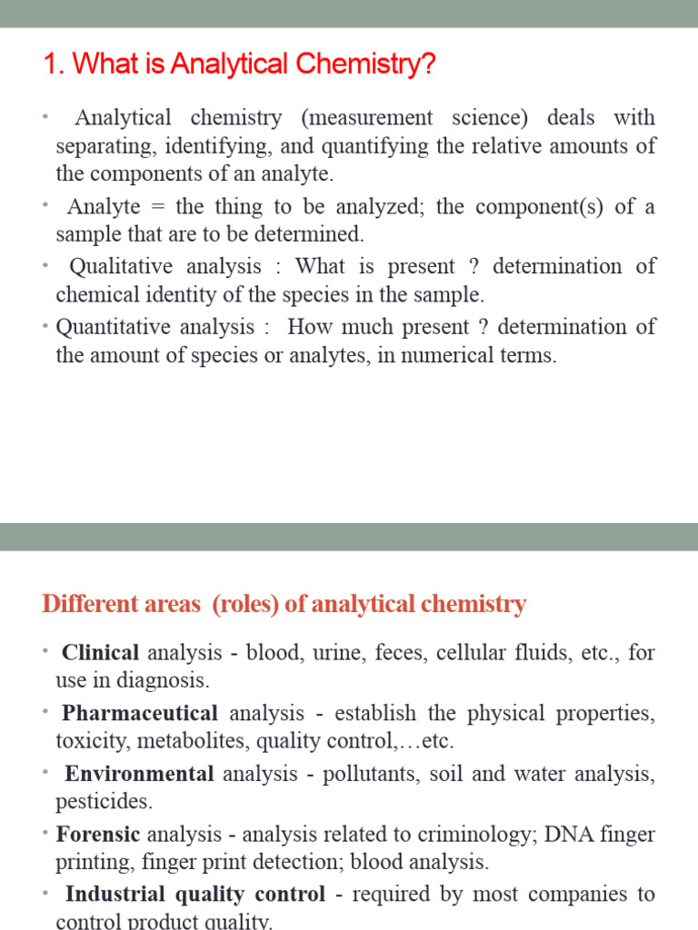 Chapter 1 Introduction To Analytical Chemistry 2013 | PDF | Analytical ...