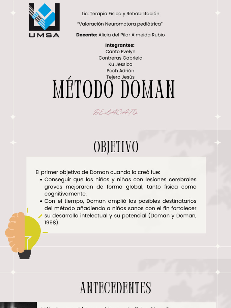 Método Doman Delacato | PDF | Cerebro | Aprendizaje