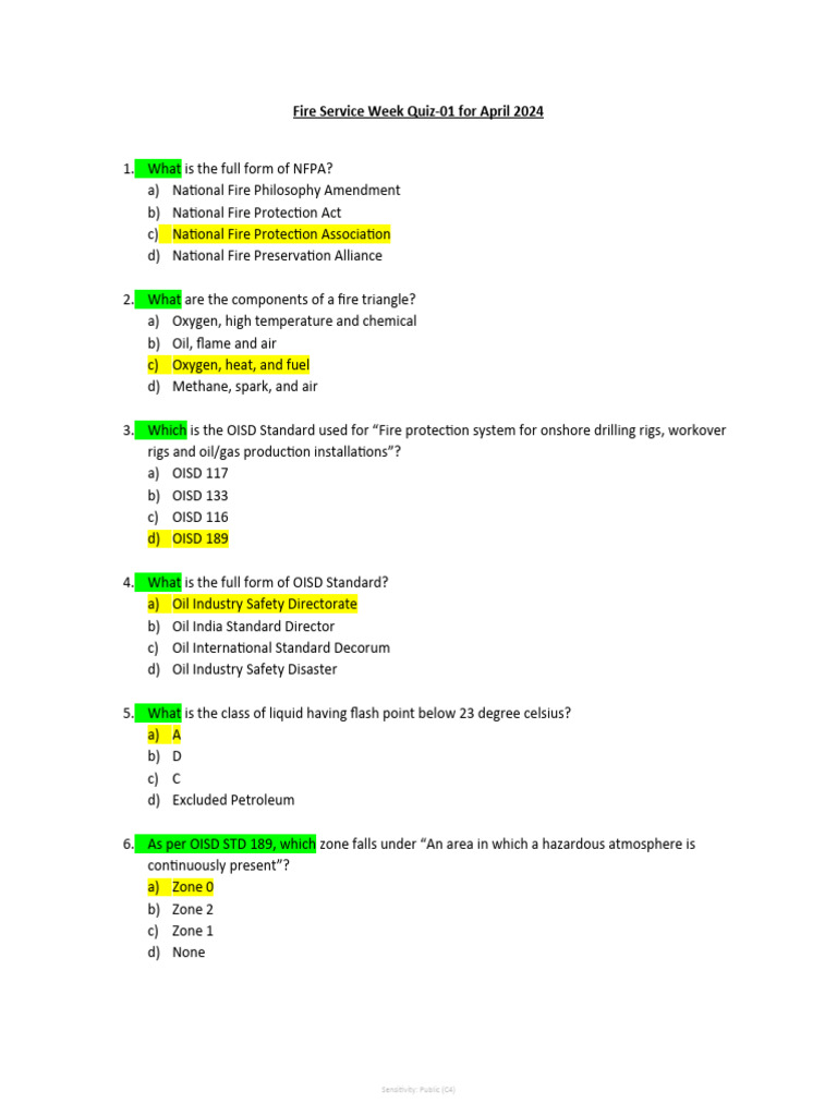 Fire Service Week Quiz 2024 | PDF | Fires | Combustion