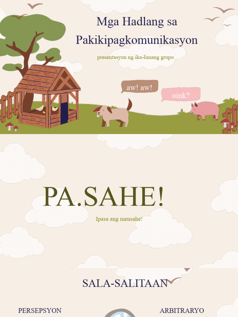 Hadlang Sa Pakikipagkomunikasyon | PDF