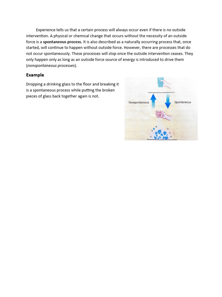 Understanding Spontaneous Processes | PDF