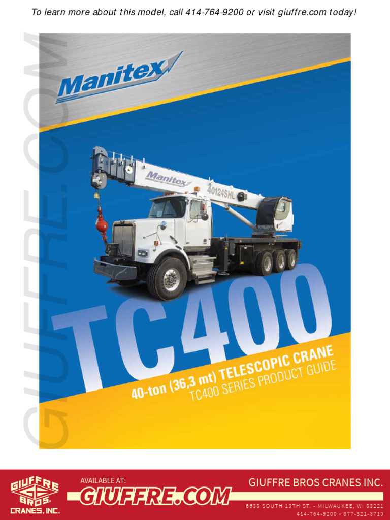Manitex-4077S-loadchart | PDF | Crane (Machine) | Vehicle Technology
