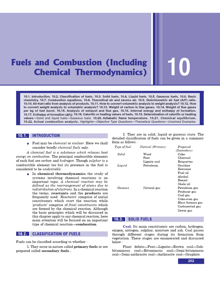 Chemical Fuels & Combustion Basics | PDF | Combustion | Fuels