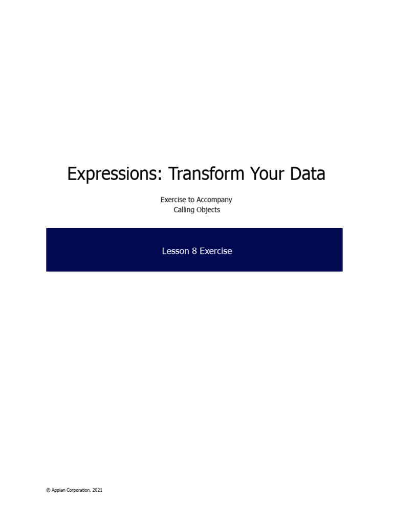 RF - Lesson 8 Exercise - Calling Objects | PDF | Educational Technology ...