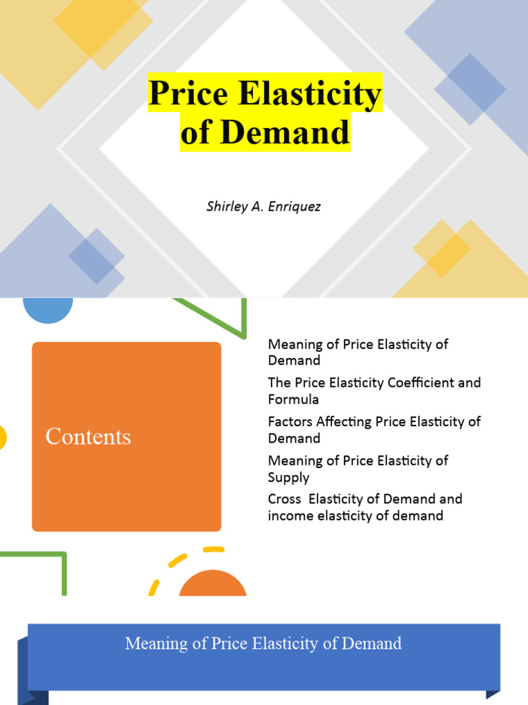 Module 4 Price Elasticity of Demand | PDF | Elasticity (Economics) | Demand