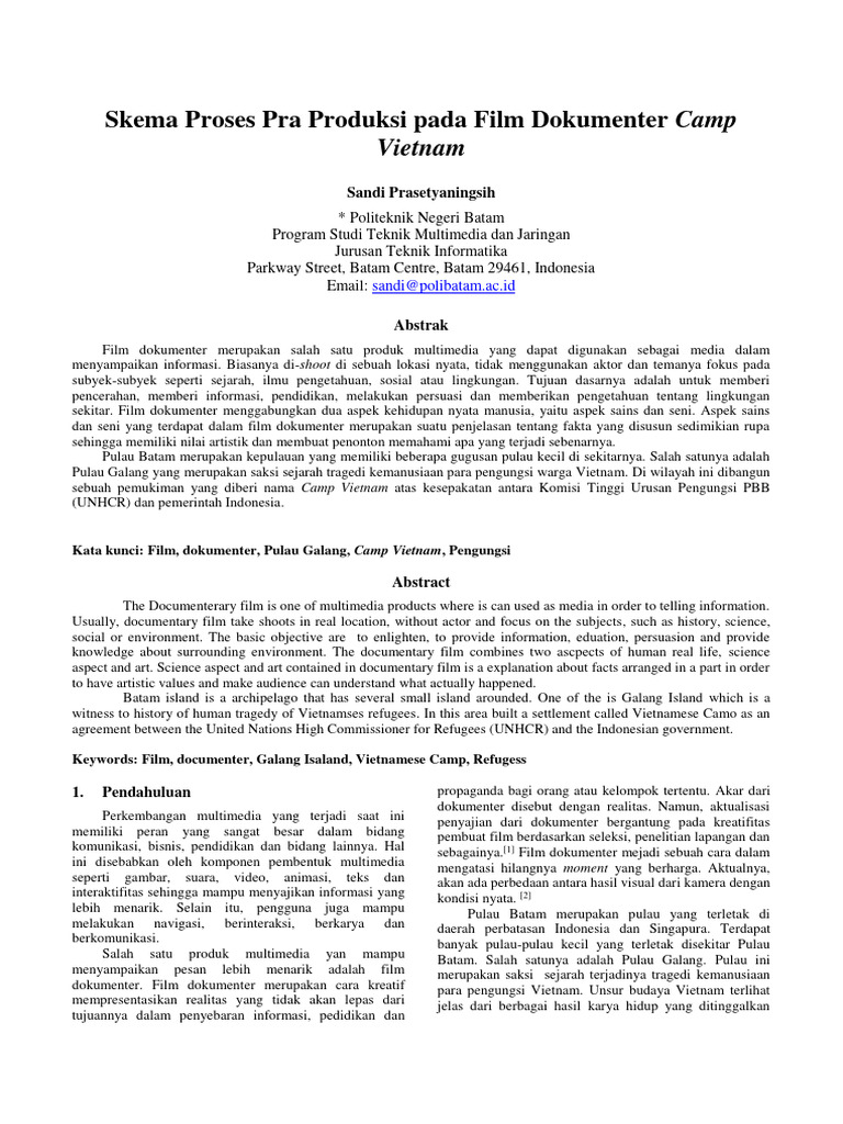 09 Sandi Skema Proses Pra Produksi Pada Film Dokumenter | PDF
