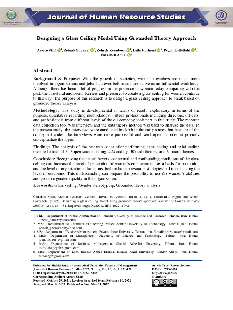 JHRS - Volume 12 - Issue 1 - Pages 131-151 | PDF | Methodology