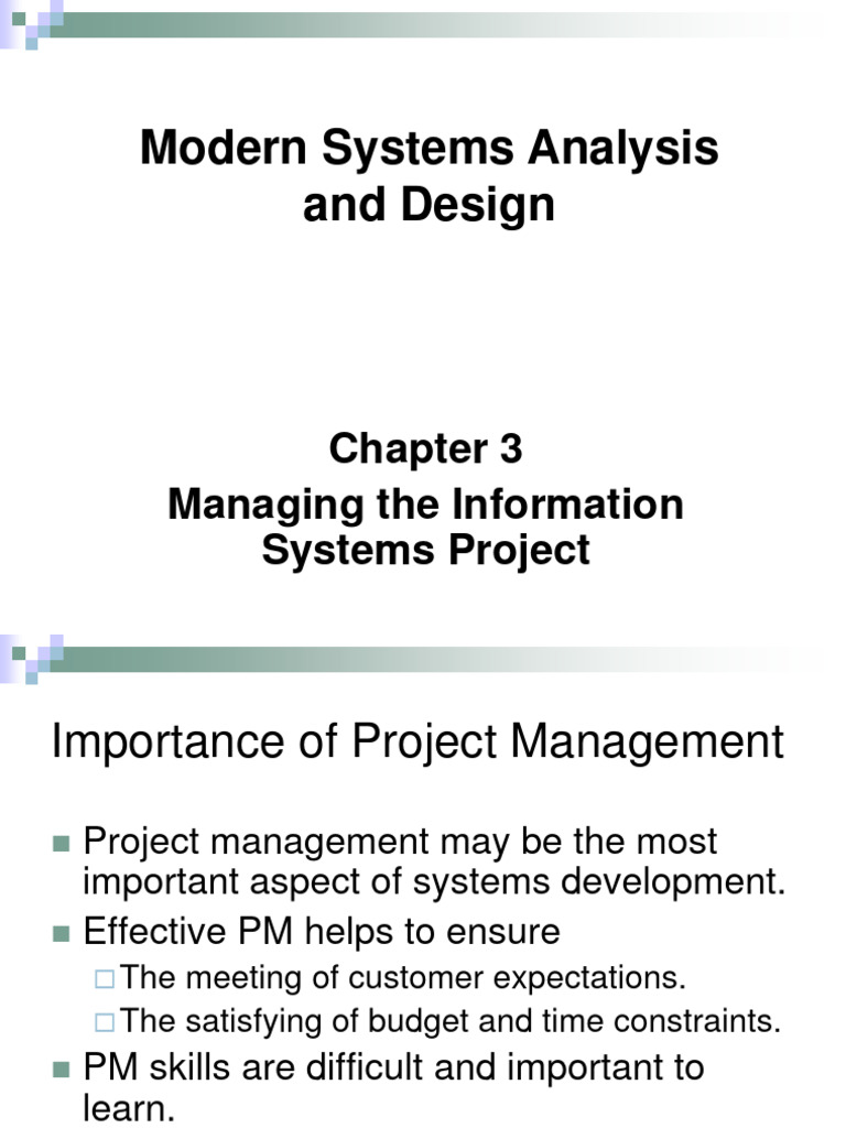 Chapter 3 Project Management (Lec 7) | PDF | Project Management