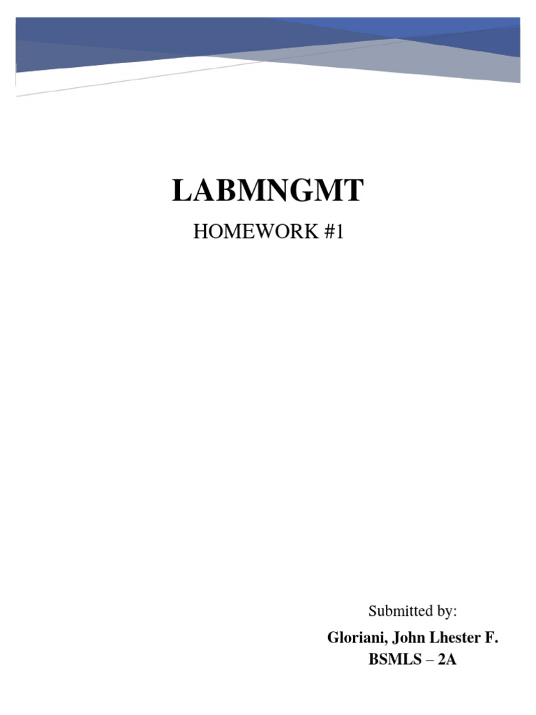 Labman Homework1 | PDF | Goal | Sales