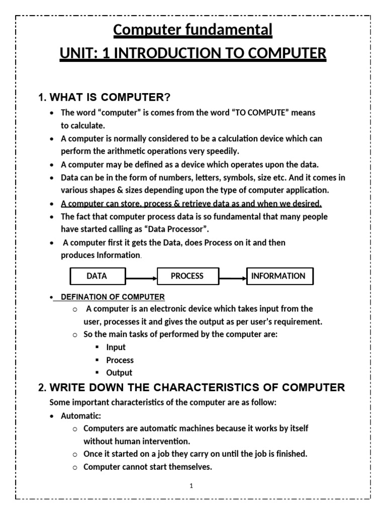 Final Fundamental Handout | PDF | Printer (Computing) | Image Scanner