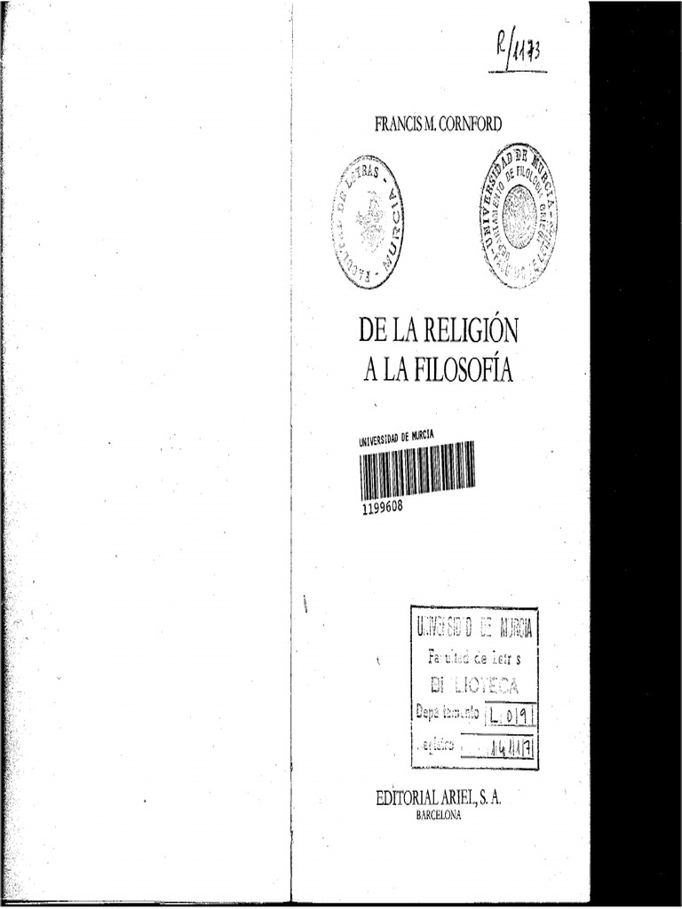 Cornford, F.M. de La Religion A La Filosofia 13-56 | PDF