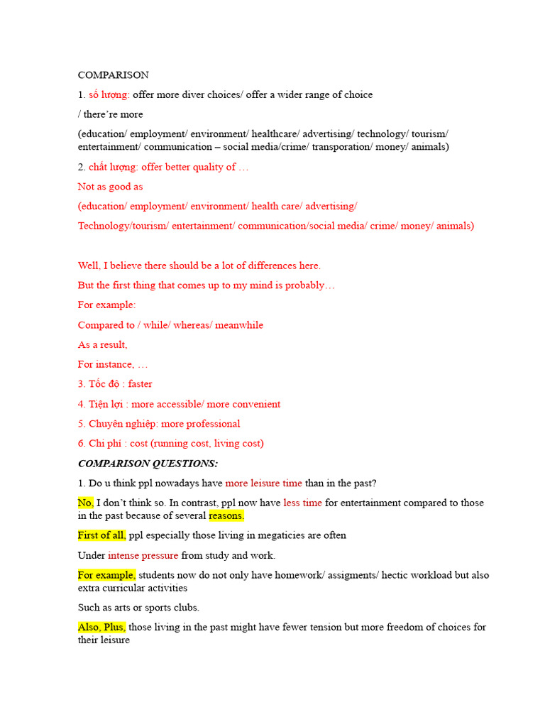 Key Comparisons in Modern Life | PDF | Social Media | Popular Culture ...