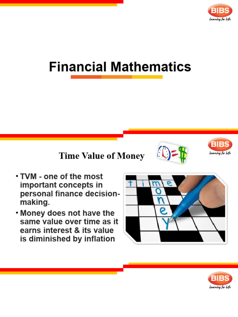 Financial Mathematics | PDF | Interest | Time Value Of Money
