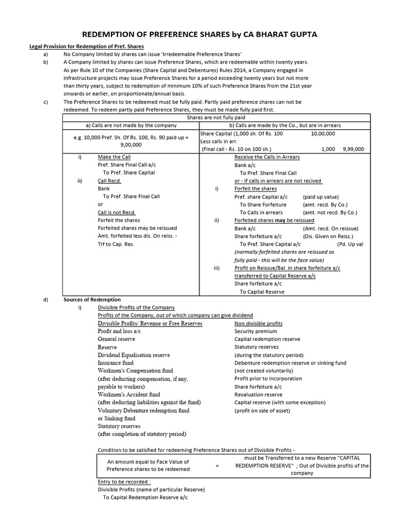 SYBCOM Redemp. of Pref. Shares | PDF | Equity (Finance) | Dividend