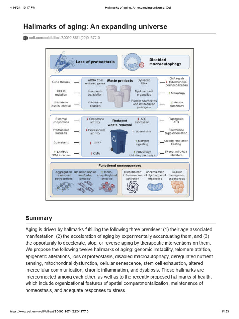 Hallmarks of Aging | Download Free PDF | Dna Repair | Mutation