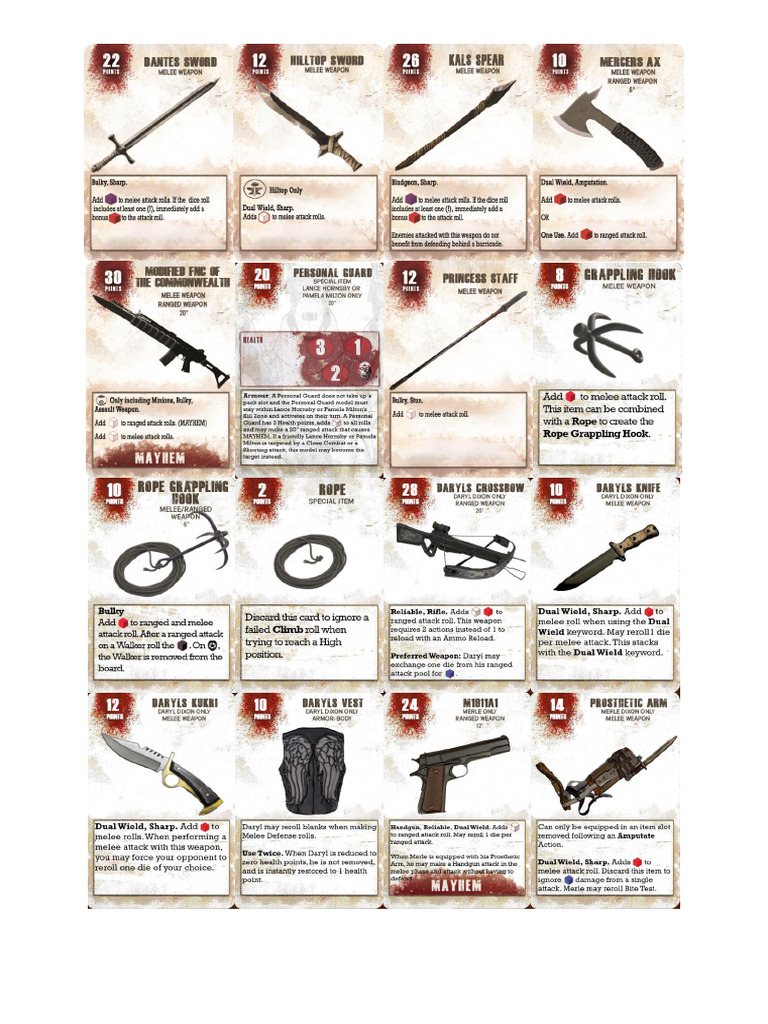 NEW Equipment and Extra Cards | PDF