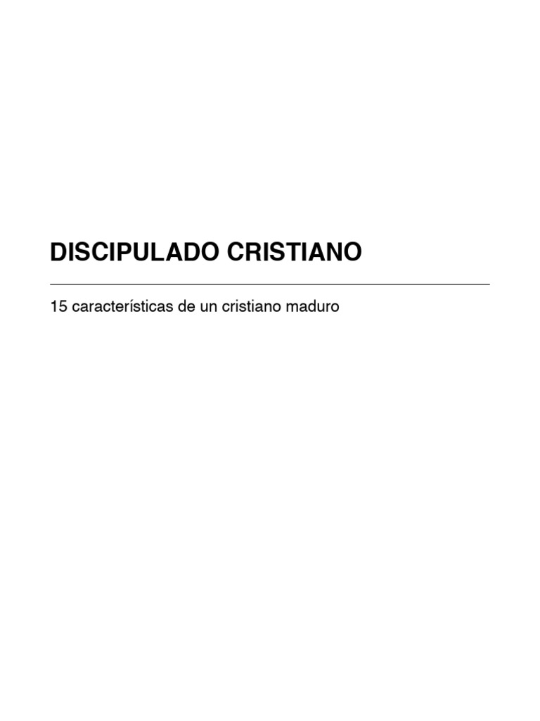 Discipulado Cristiano! | PDF | Salvación | Cristo (título)
