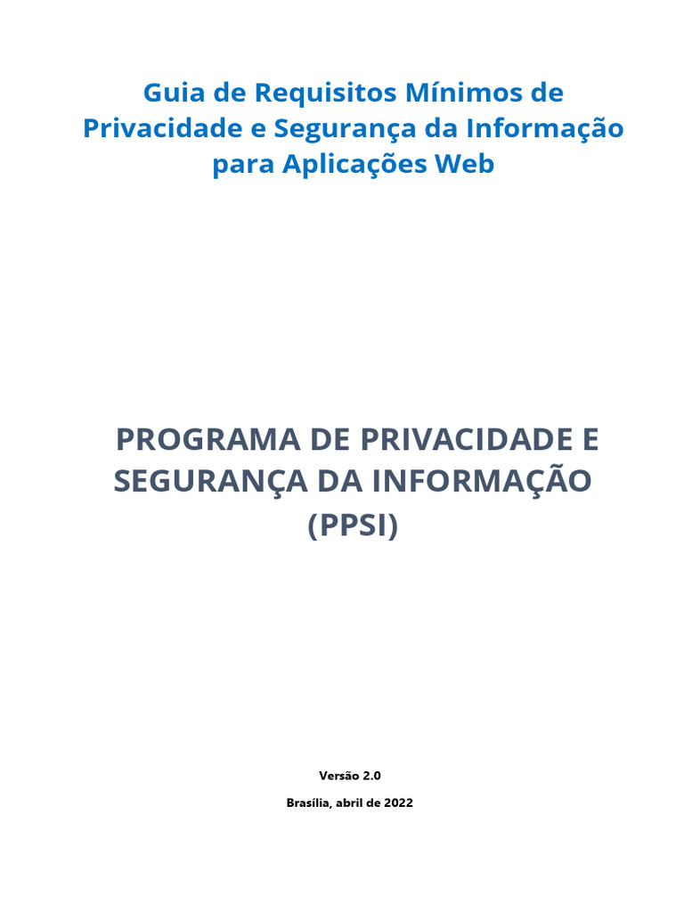Guia Requisitos Minimos Web | PDF | Segurança de computadores | Segurança