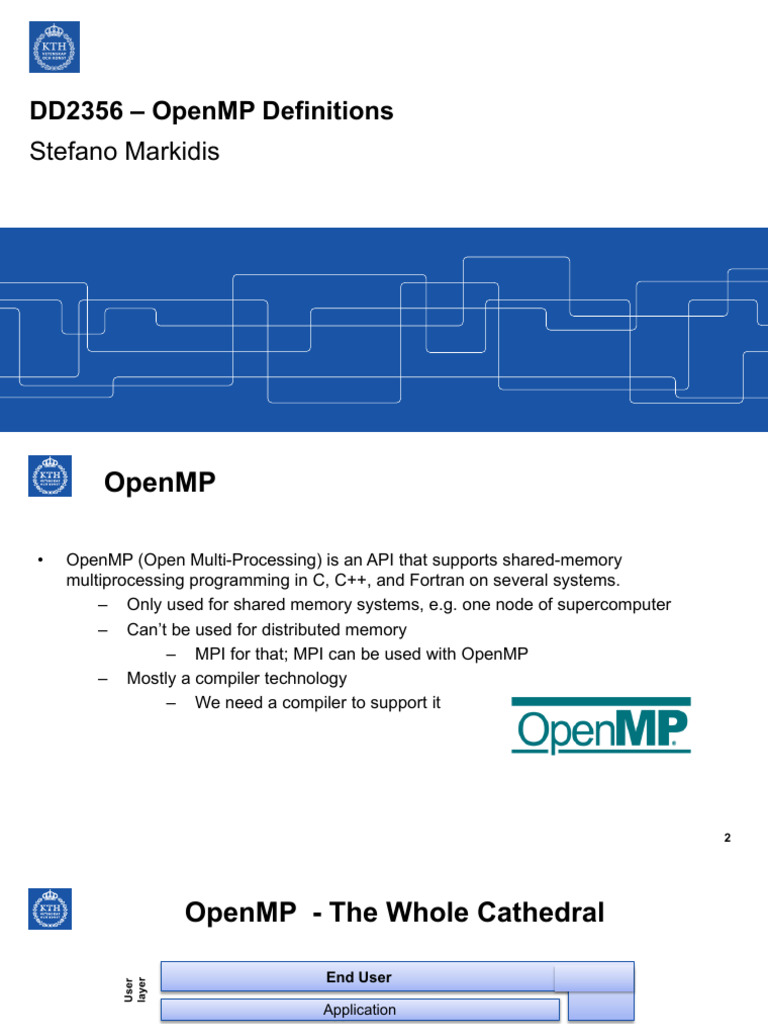 2.3-DD2356-OpenMP Definitions | PDF | Software Development | Parallel Computing