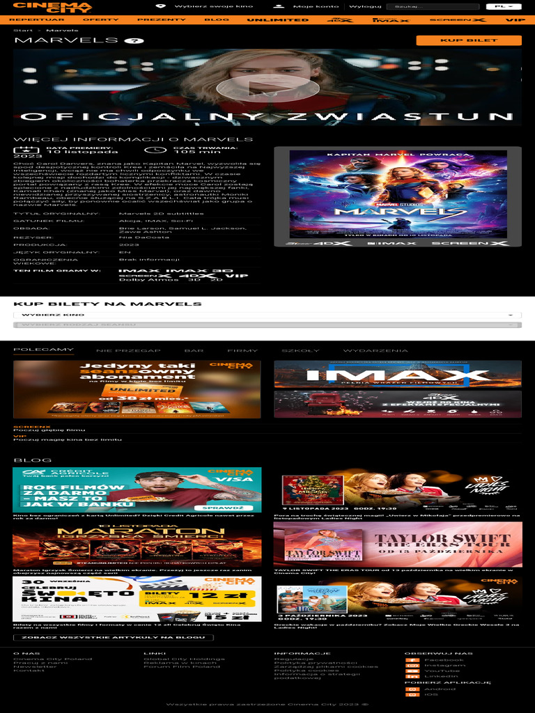 Marvels Zarezerwuj Bilety W Cinema City | PDF