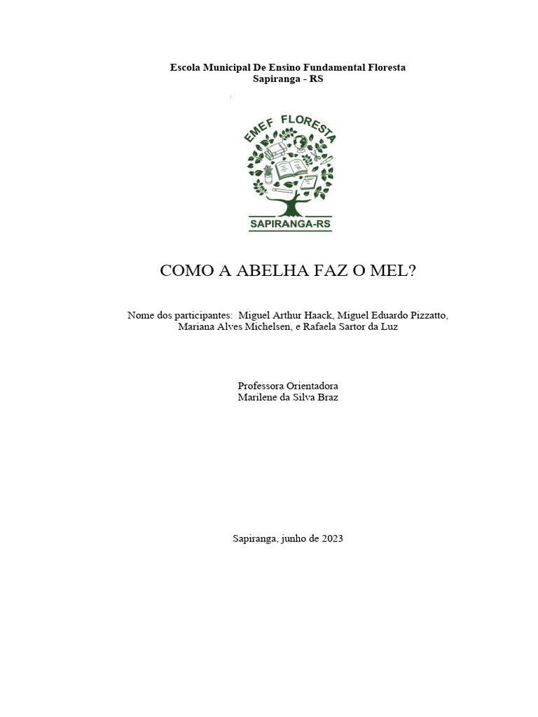 Como A Abelha Faz o Mel 3 | Download grátis PDF | Polinização | Mel