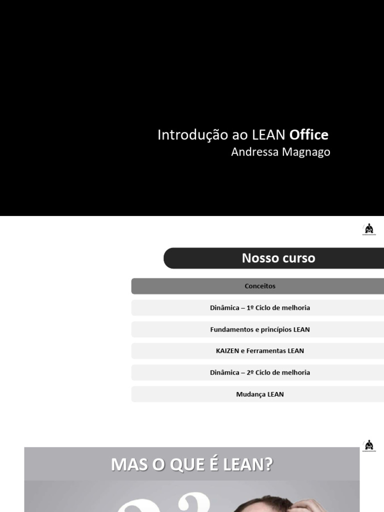 Introdução ao Lean Office e Melhoria Contínua | PDF | Fabricação enxuta ...