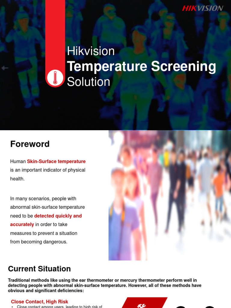 Hikvision Temperature Screening Solution | PDF | Thermography | Camera
