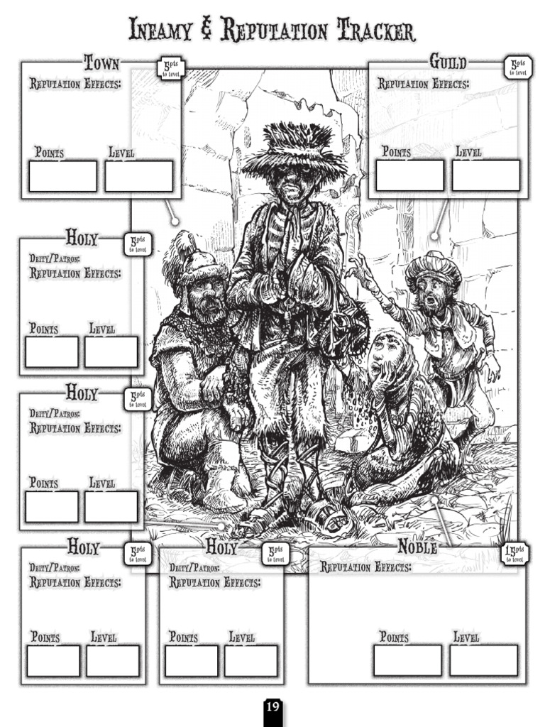 101 City Encounters Infamy Tracker | PDF