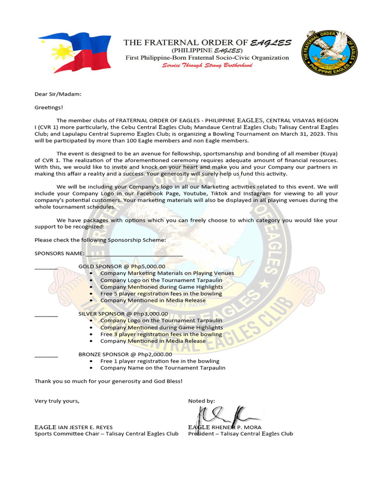 Tcec Solicitation Letter | PDF