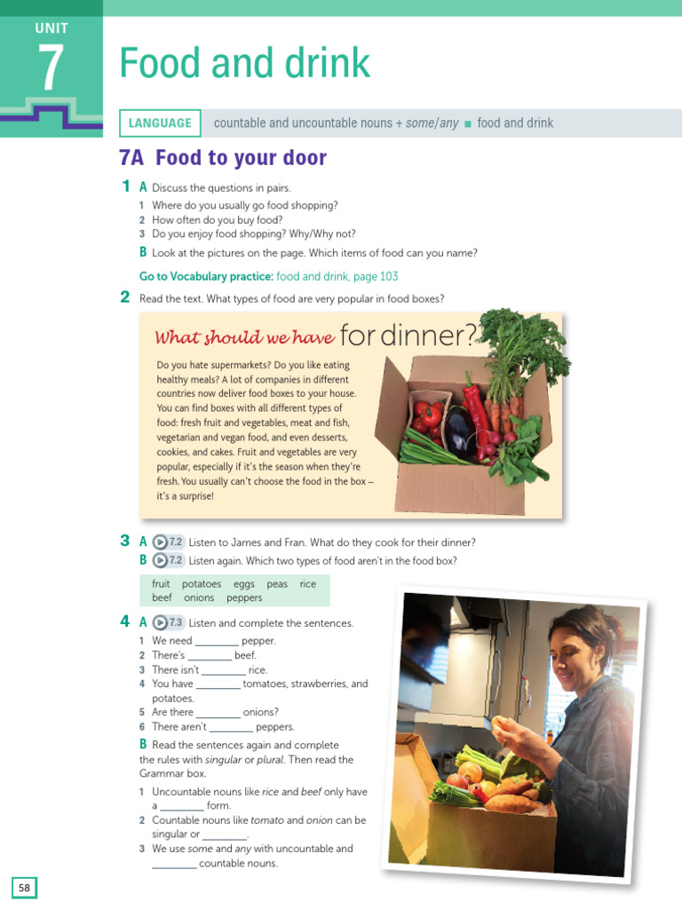 Food and Drink: For Dinner? | PDF | Lunch | Plural