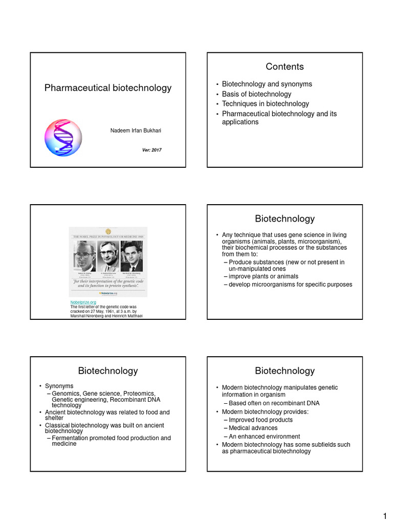 Pharmaceutical Biotechnology Overview | PDF | Plasmid | Dna