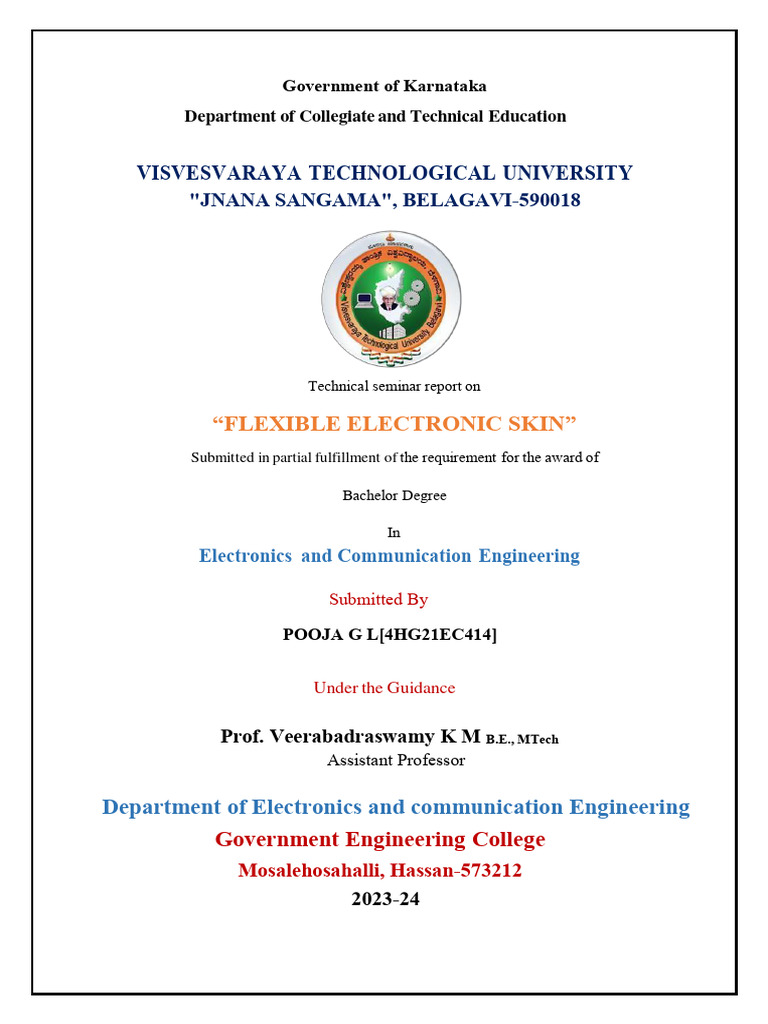 Technical Seminar Report | PDF | Graphene | Sensor