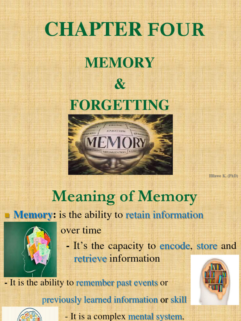 Unit - 4 - Memory & Forgetting. N | PDF | Memory | Long Term Memory