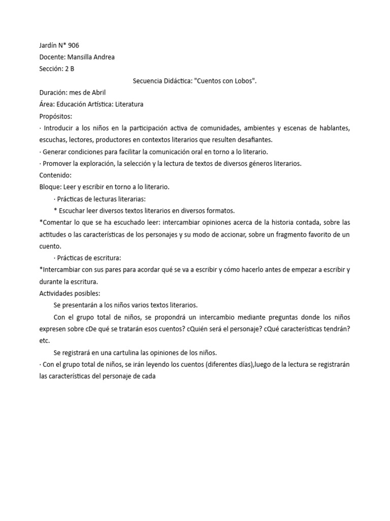 Cuentos con Lobos para Niños | PDF