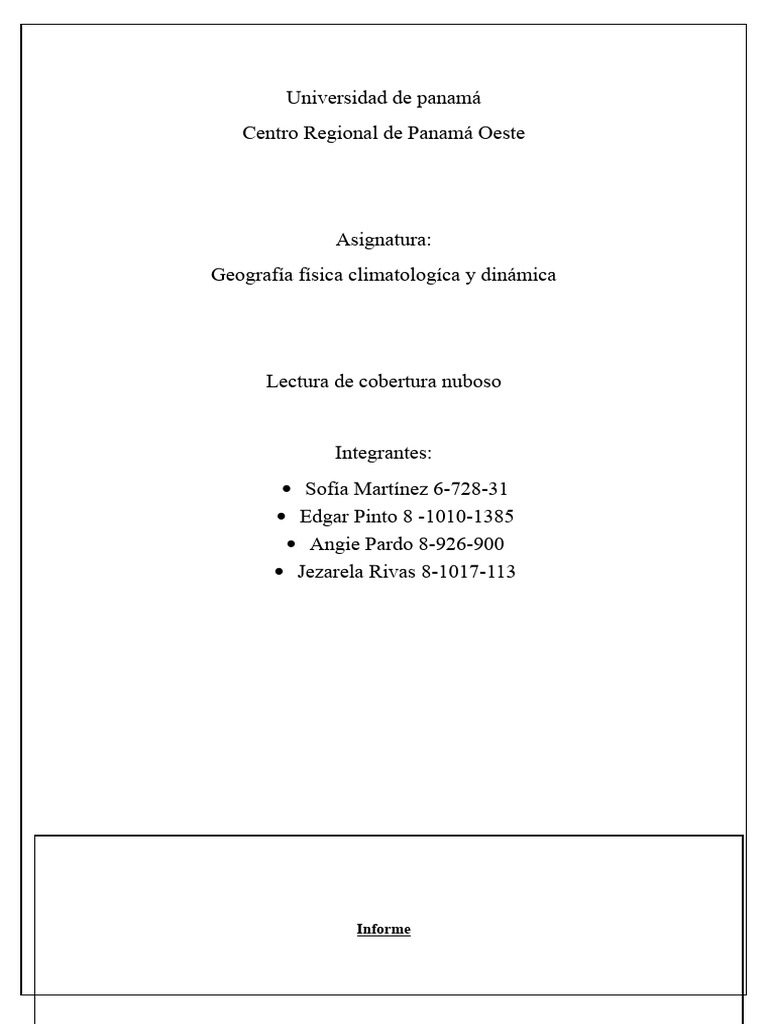 Observación de Altostratus en Panamá Oeste | PDF