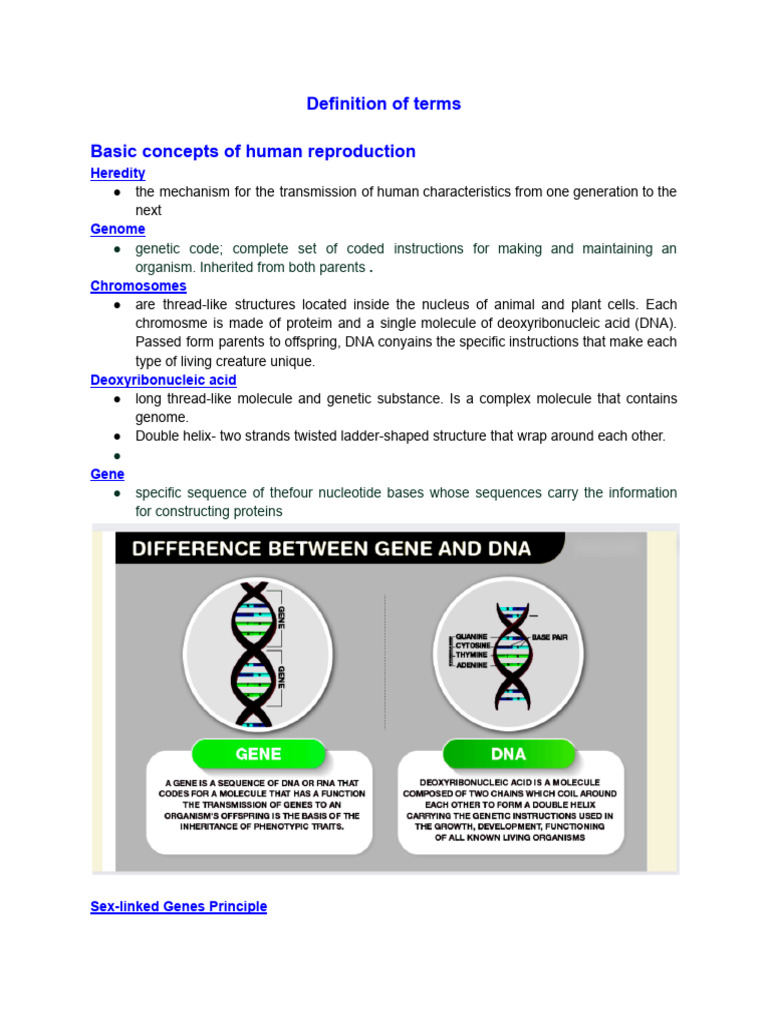 Group 4 Educ 4 Definition of Terms | PDF | Gene | Heredity