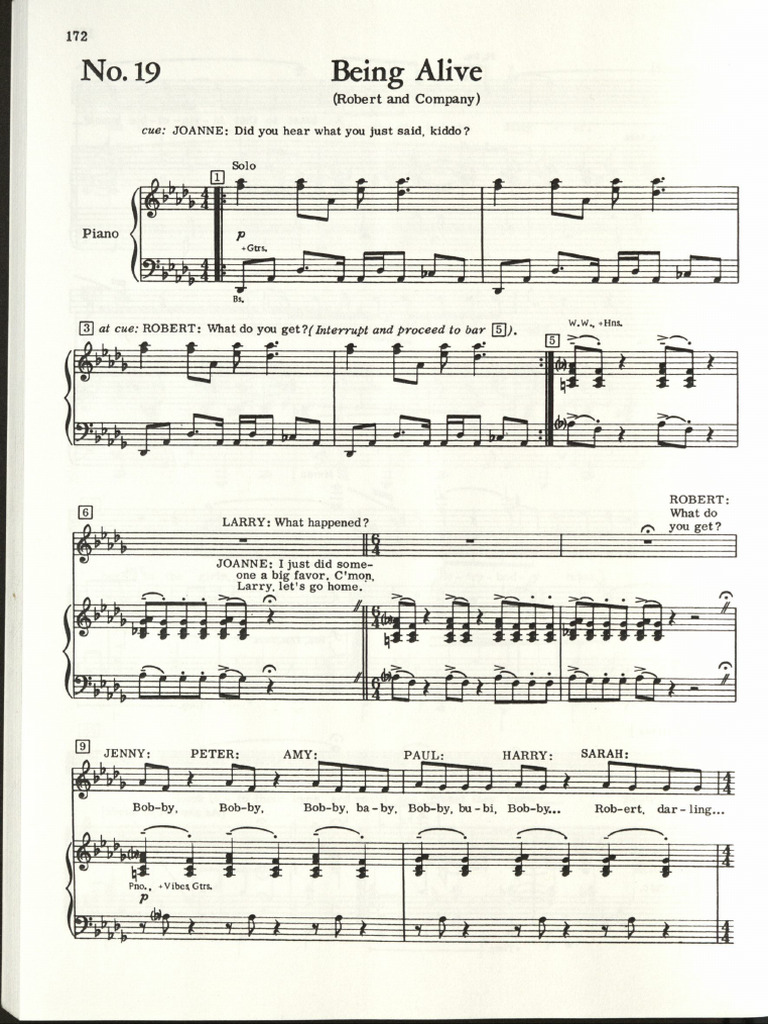 Being Alive - Sondheim | PDF