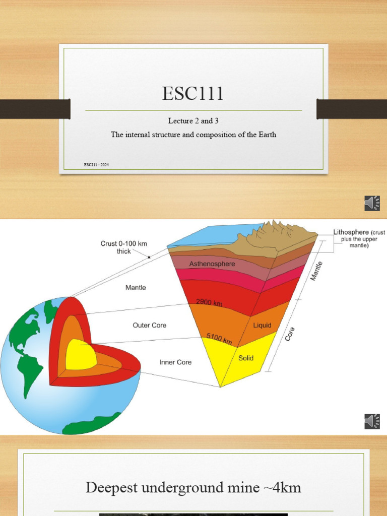 Lecture 2 and 3 The Internal Structure and Composition of The Earth ...