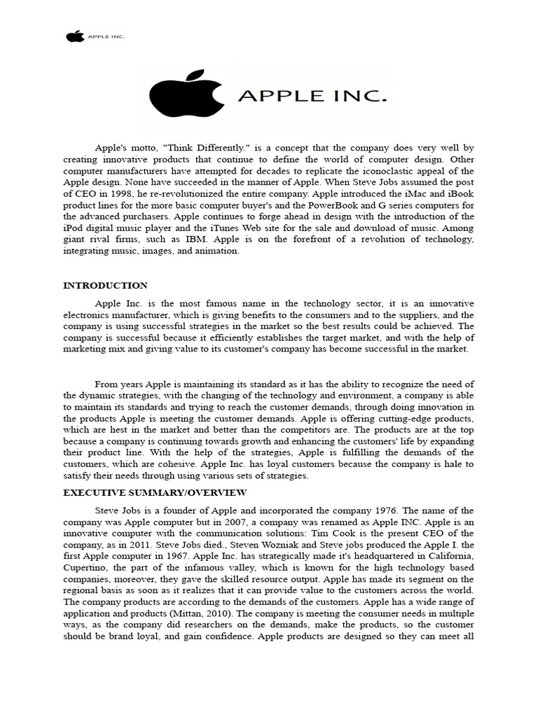 Apple Inc. 1 | PDF | Apple Inc. | I Phone
