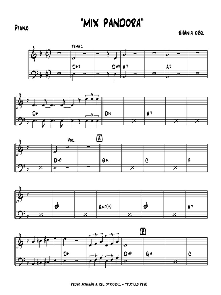 MIX PANDORA - Piano | PDF
