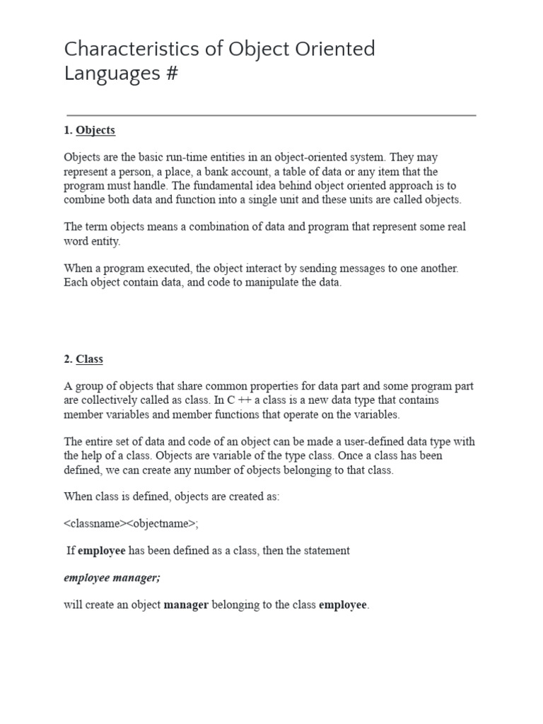 Char of Oops | PDF | Class (Computer Programming) | Inheritance (Object Oriented Programming)