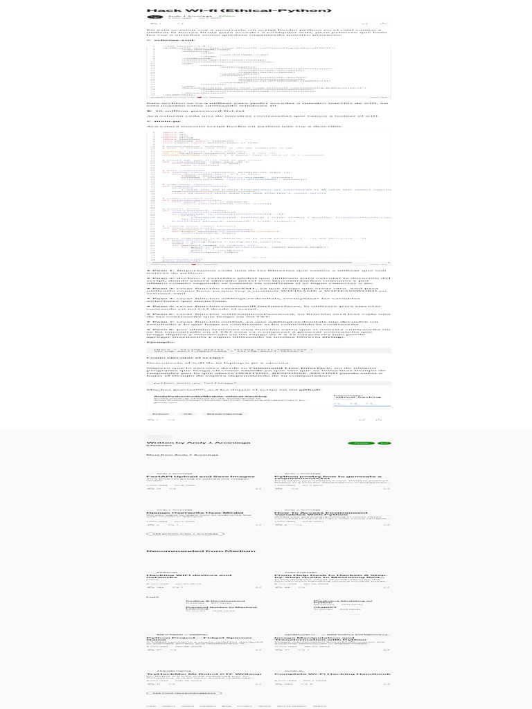 Hack Wi-Fi (Ethical-Python) - en Esta Ocasión Voy A Mostrarle Un - by ...