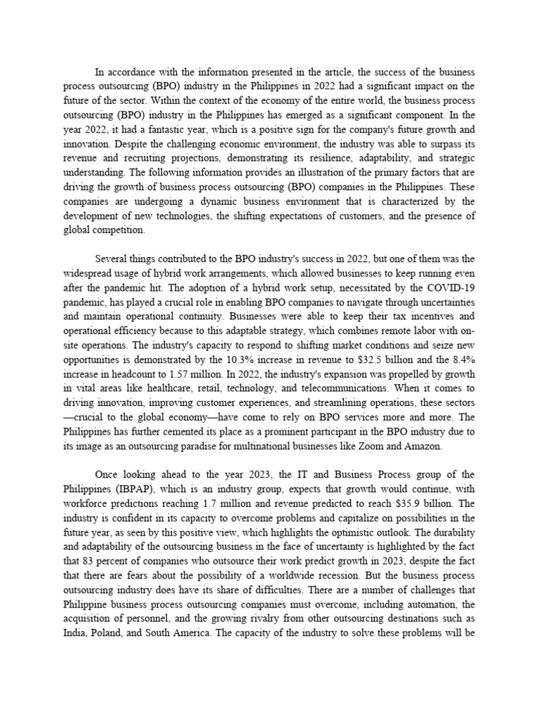 SMP Reflection Paper | PDF | Outsourcing | Computer Security