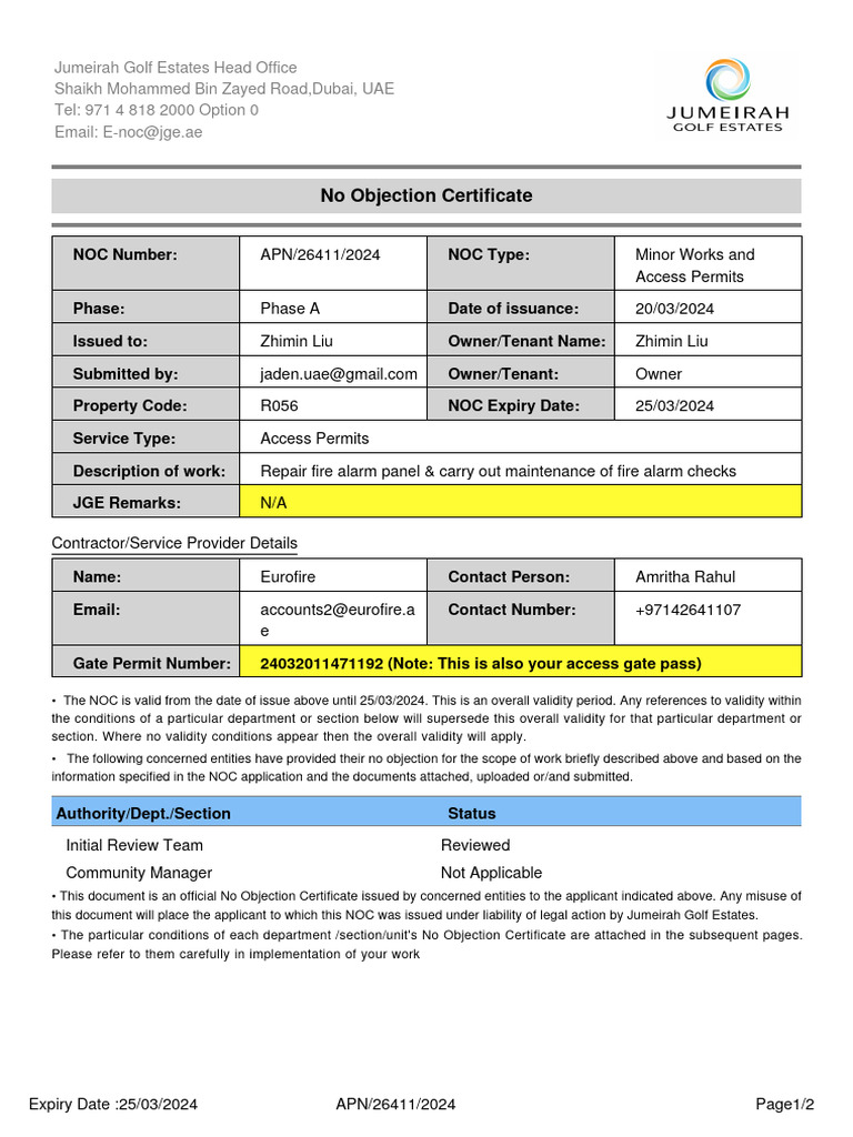 Minor Works and Access Permits-APN - 26411 - 2024 | PDF | United Arab ...