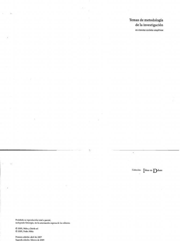 Borsotti - Temas de Metodologia de La Investigacion - Seleccion | PDF