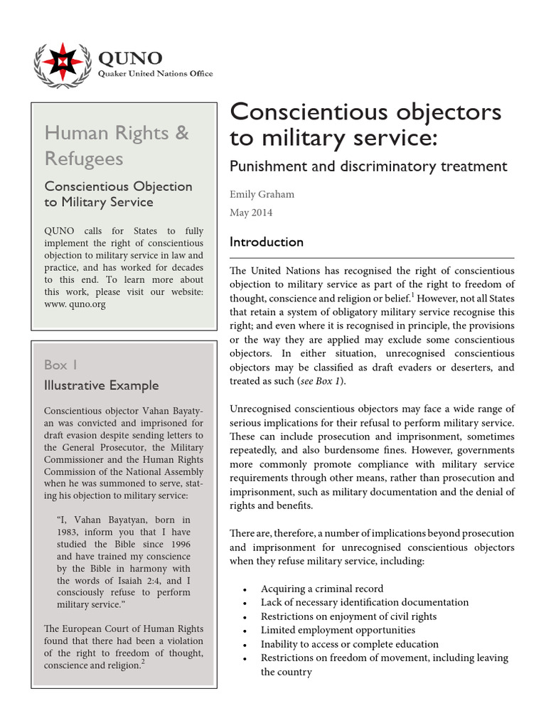 QUNO Publication - Concientious Objection Punishment & Discrim ...