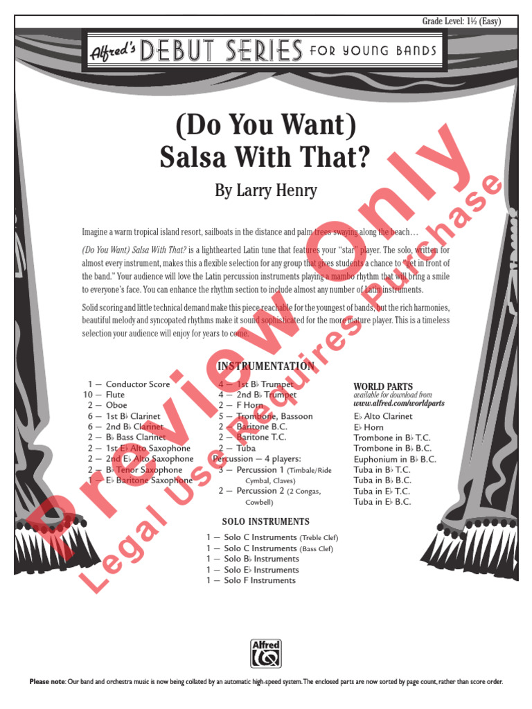 Salsa With That - Score | PDF | Clef | Musical Instruments