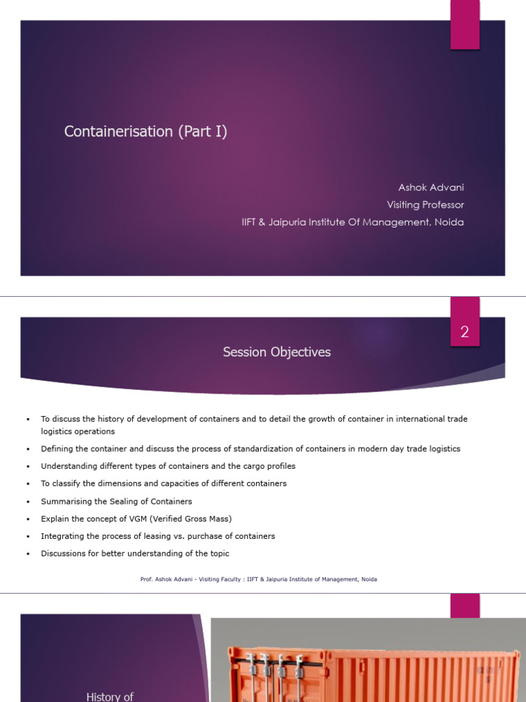 Session 5A - Containerisation - Part I | PDF | Containerization | Cargo